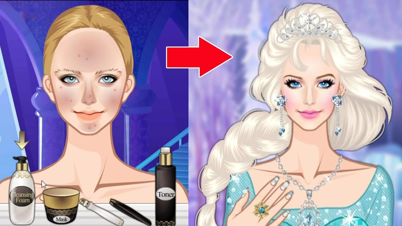 Frozen Elsa, Anna FASHION MAKE UP GAMES, 겨울왕국 엘사, 안나 패션 메이크업 게임 - YouTube