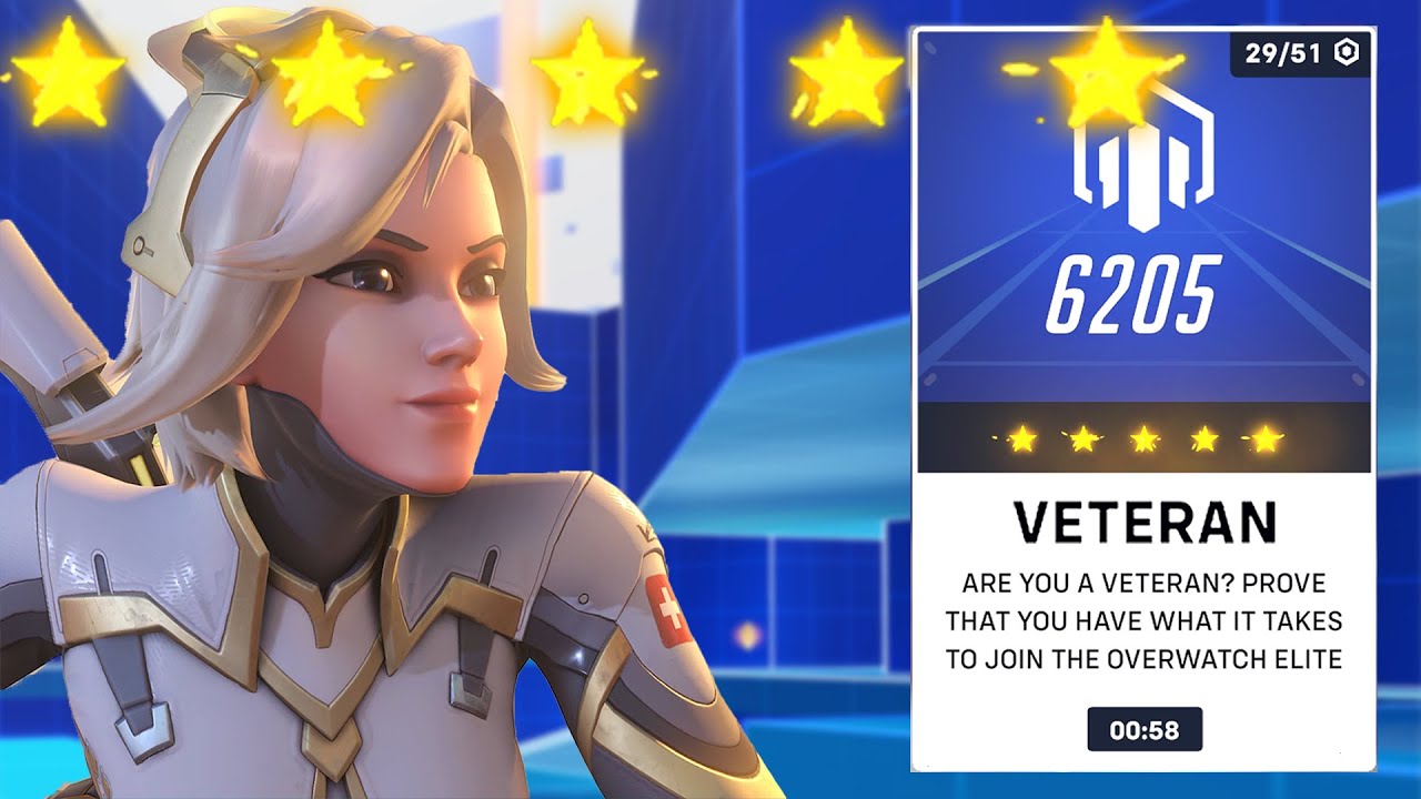 Overwatch 2 *5 STAR* Mercy Veteran Hero Mastery Difficulty Guide - YouTube