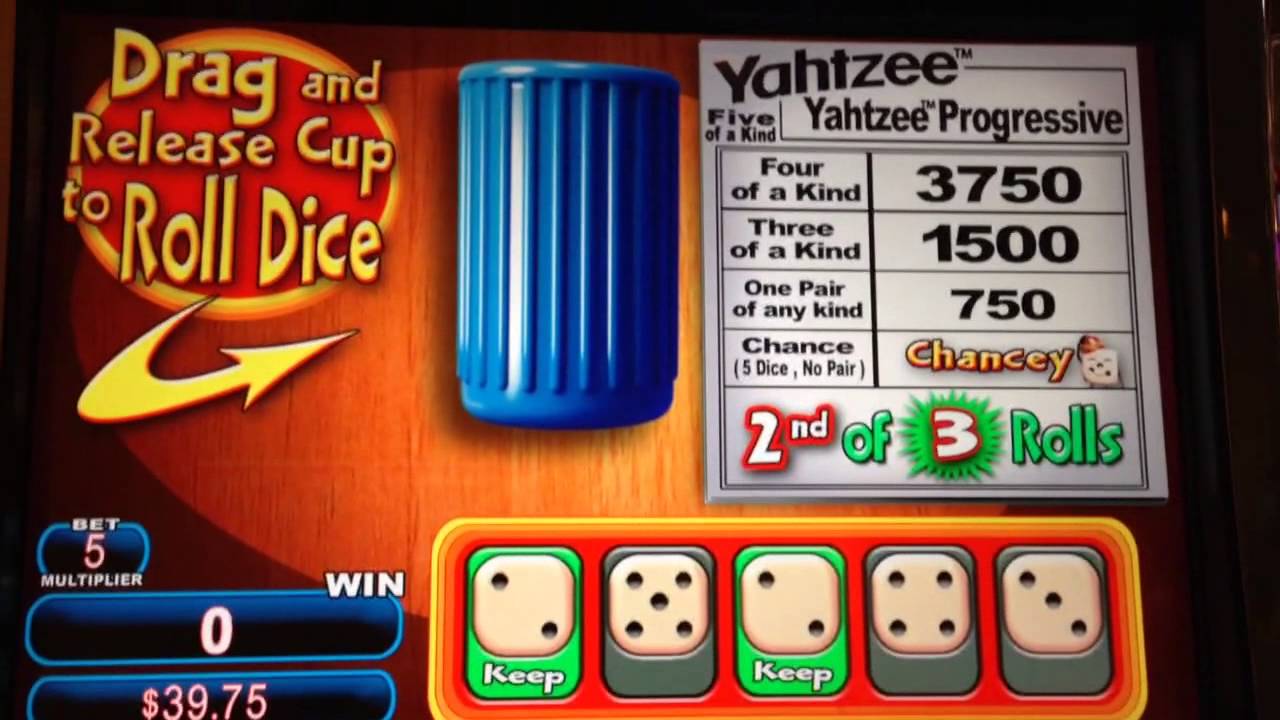 Yahtzee party bonus at max bet - YouTube