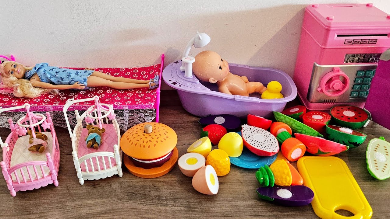 11 Minutes Satisfying with Unboxing Toy ASMR Barbie Clothes Accessories ...