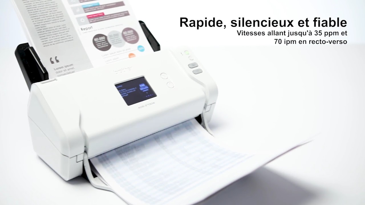 Scanner bureautique ADS-2700W | Brother - YouTube