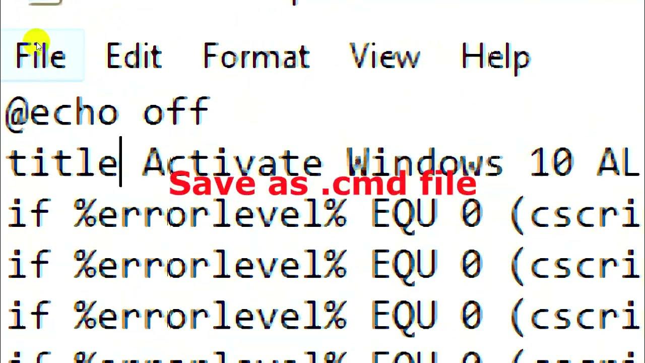 How to Activate Windows 10 with cmd file - YouTube