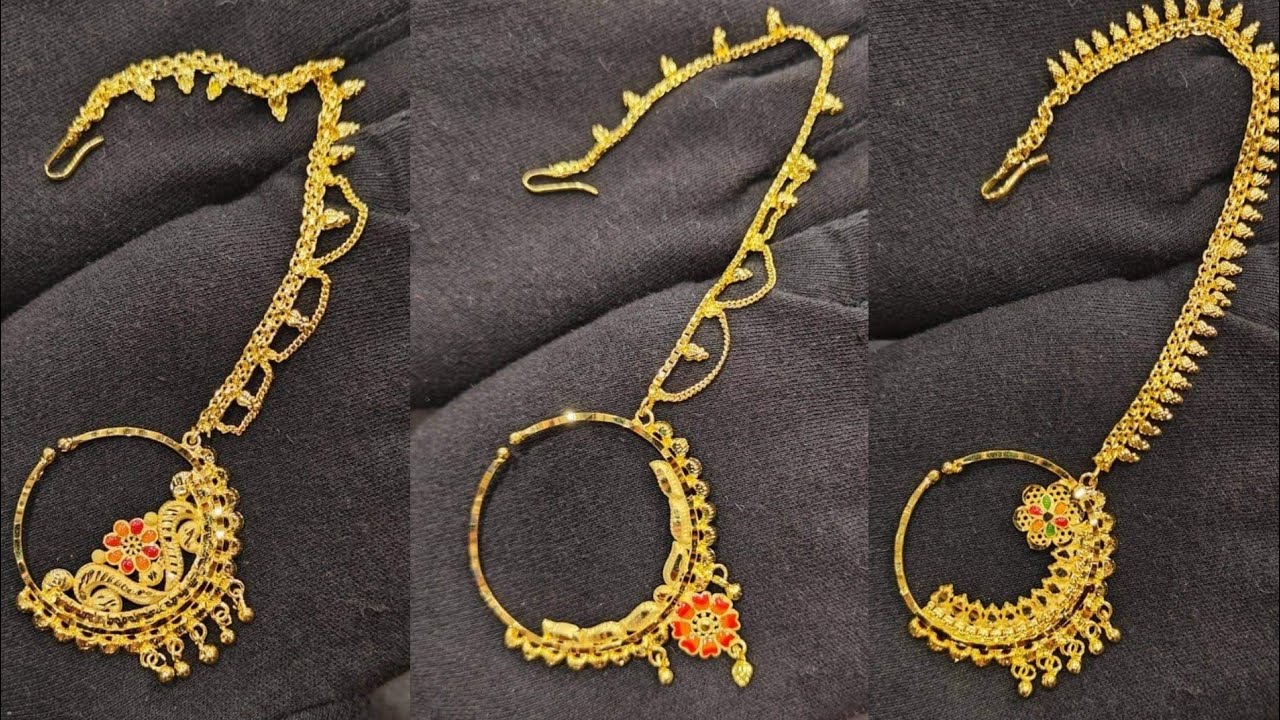 Treditional Gold Indian Braidal Nathani ll New Design Of Braidal ...