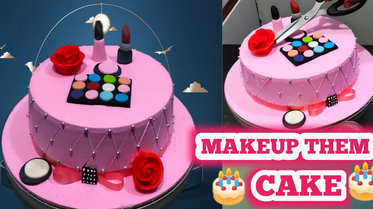 Easy Makeup Them Cake Making || Mini Fondant Makeup Cake Ideas | Makeup ...