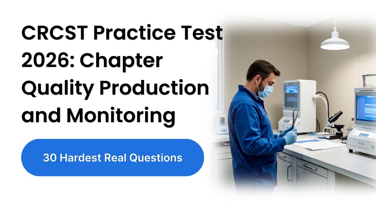 CRCST Practice Test 2026: Chapter Quality Production and Monitoring 30 ...