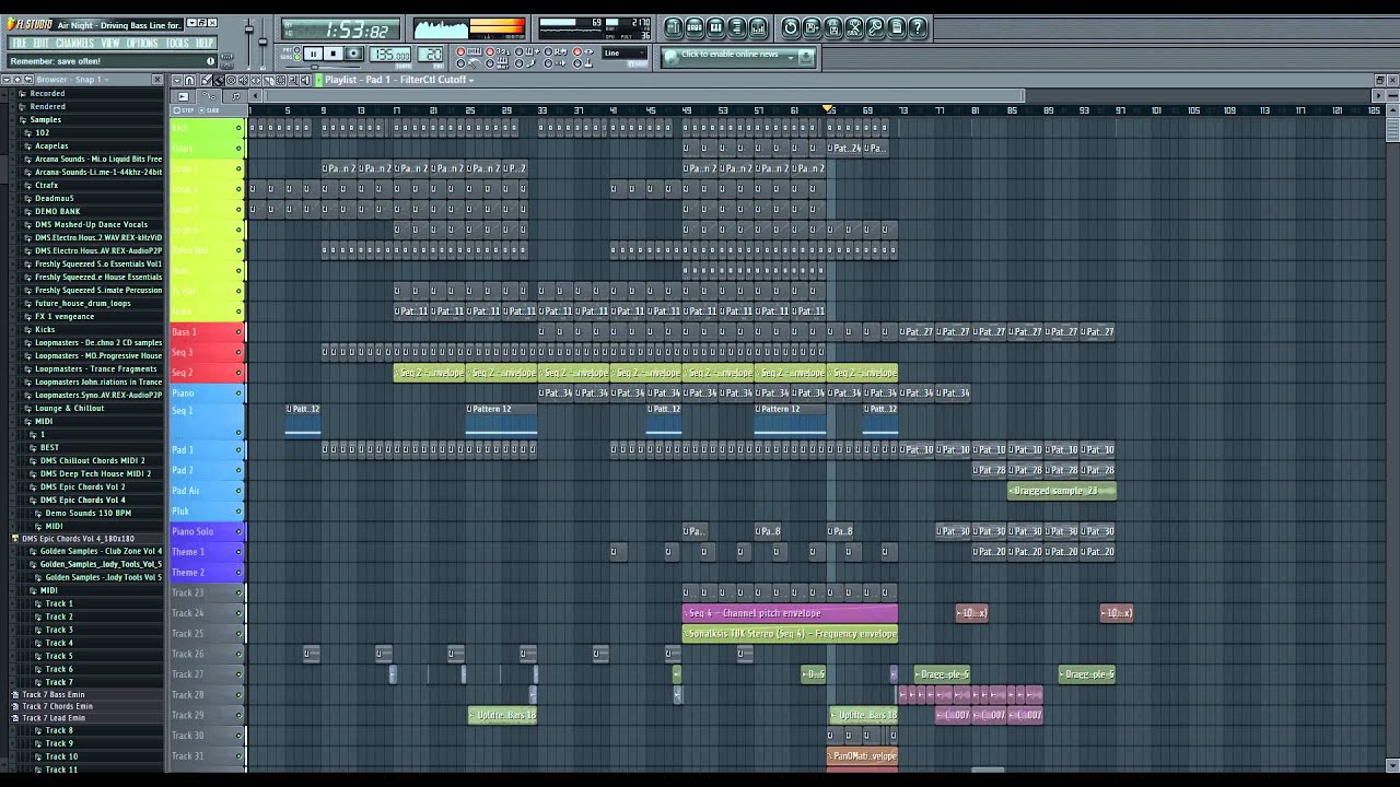 Air Night Driving Bassline FL Studio Template Vol. 1 - YouTube