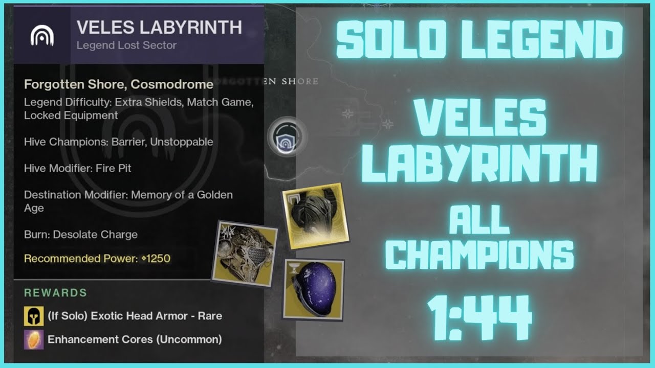 Veles Labyrinth (Solo, Legend, Platinum - 1:44) | Destiny 2: Beyond ...