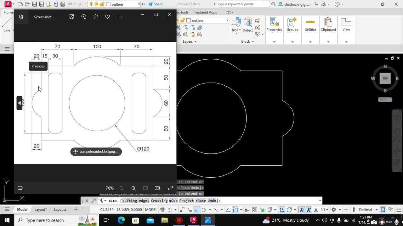 SIMPLIFIED WAY TO DRAW 2D DIAGRAMS USING AUTOCAD - YouTube