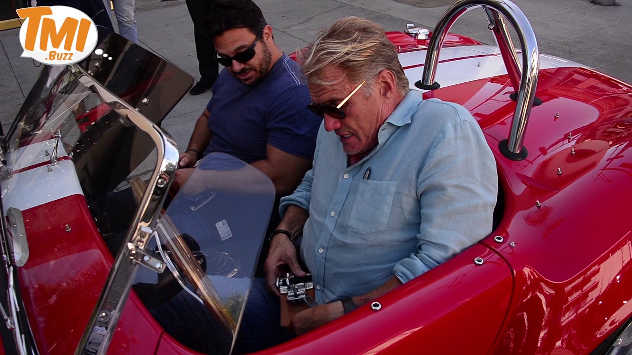 Dolph Lundgren shows off his Vintage 1965 Shelby Cobra MKIII Race Car ...
