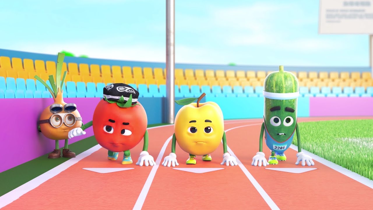 Pomidor Do'ppi | Sport musobaqalari | Bolalar uchun multfilm | 34-qism ...