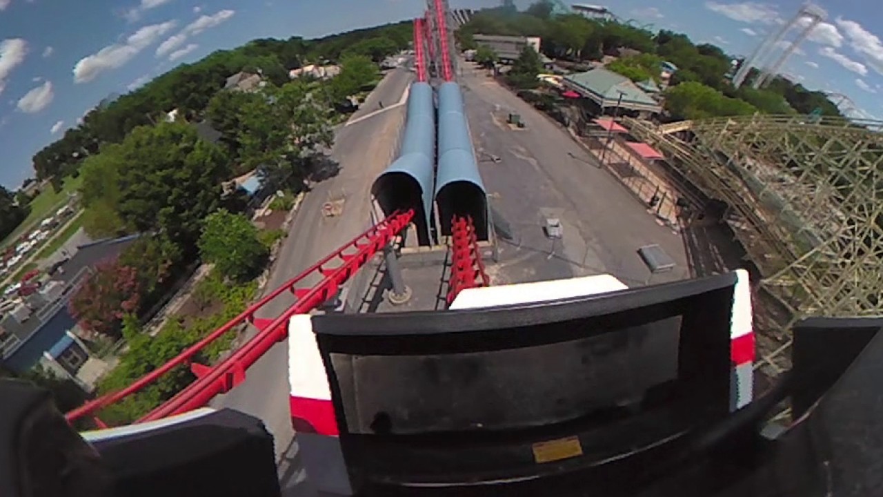 Steel Force Roller Coaster 360 Degree POV - YouTube