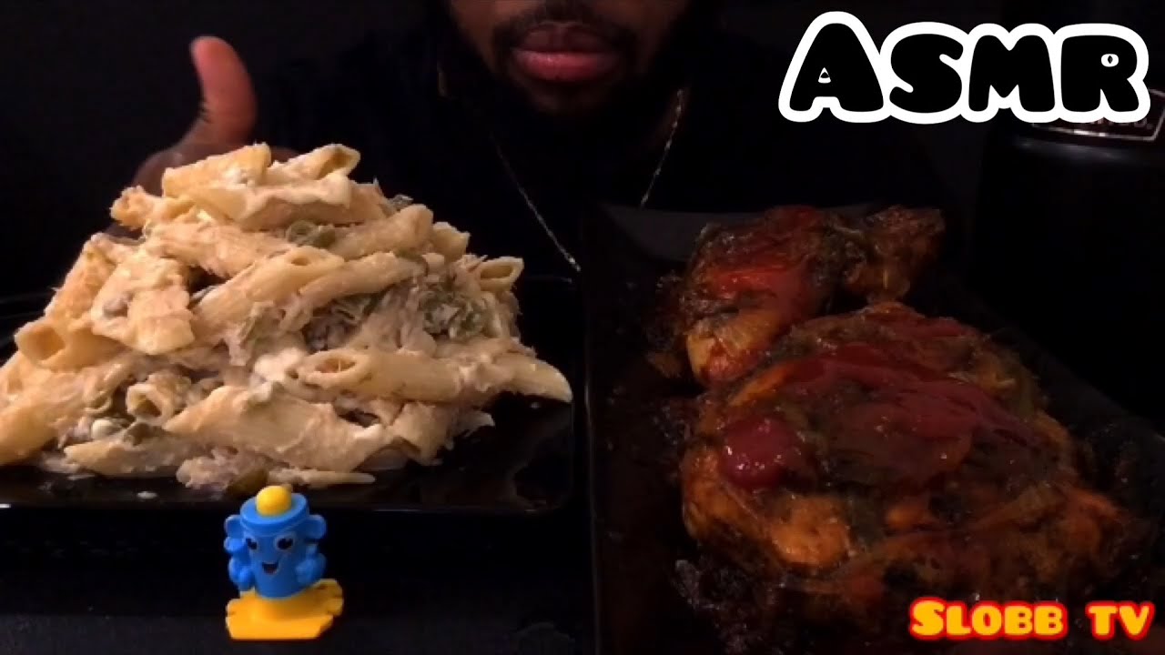 ASMR: SLOBBZ HONEY GARLIC STEW CHICKEN + MUKBANG EATING SOUNDS NO ...