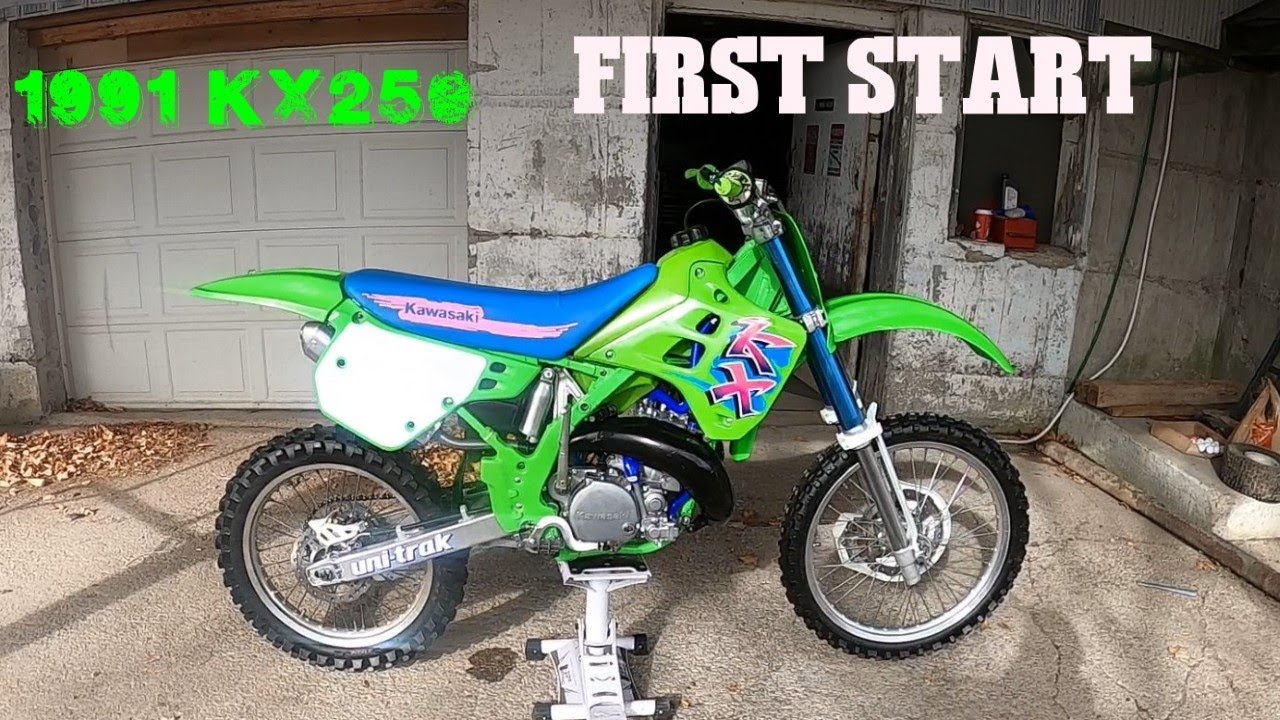 1991 KX250 FIRST START AND RIDE - YouTube