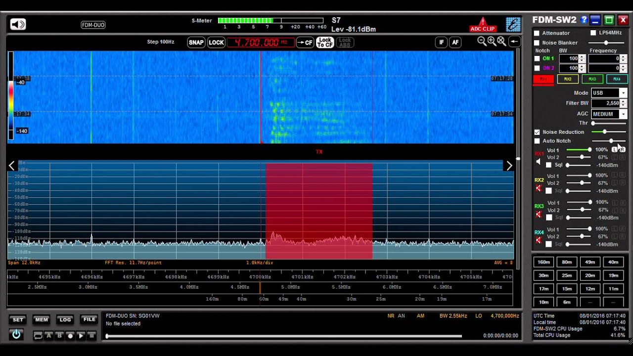 Elad FDM DUO + Wellbrook ALA1530: USB voice transmission 4700 kHz - YouTube