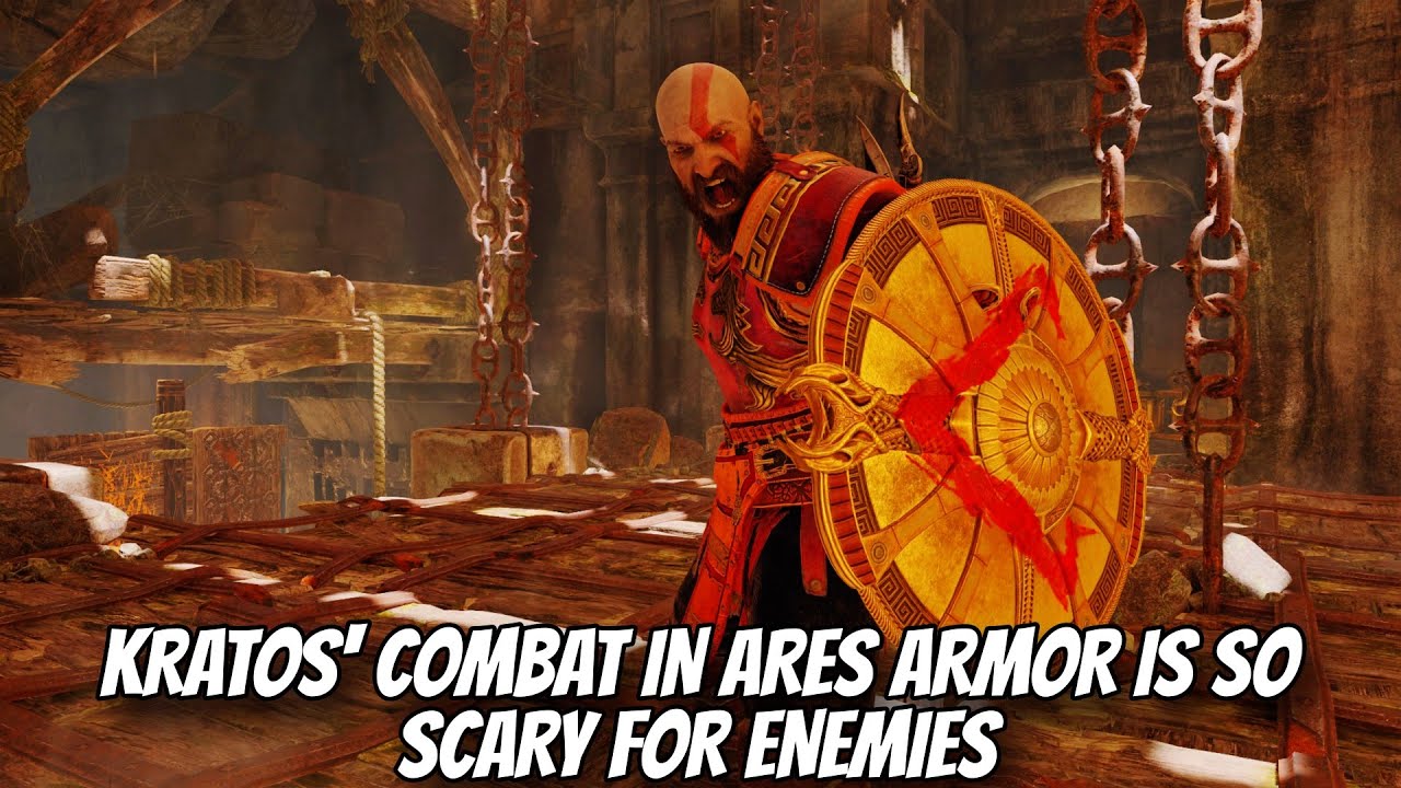 KRATOS' COMBAT IN ARES ARMOR IS SO SCARY FOR ENEMIES | GOW 2018 NG+ ...