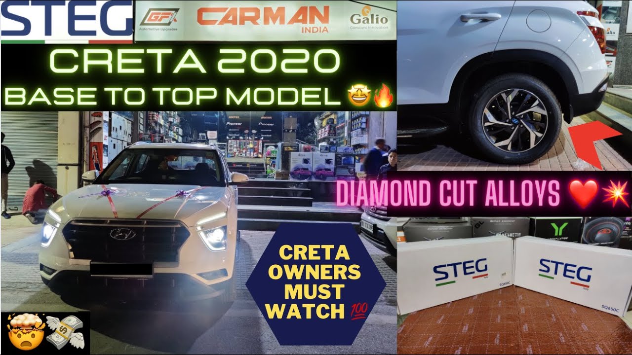 CRETA 2020 Base to TOP Model Modified with Diamond Cut Alloys 🤯🔊| Creta ...