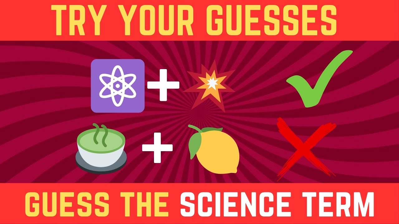TRY YOUR GUESSES MIND RELAXING RIDDLE GUESS THE SCIENCE TERM BY EMOJIES