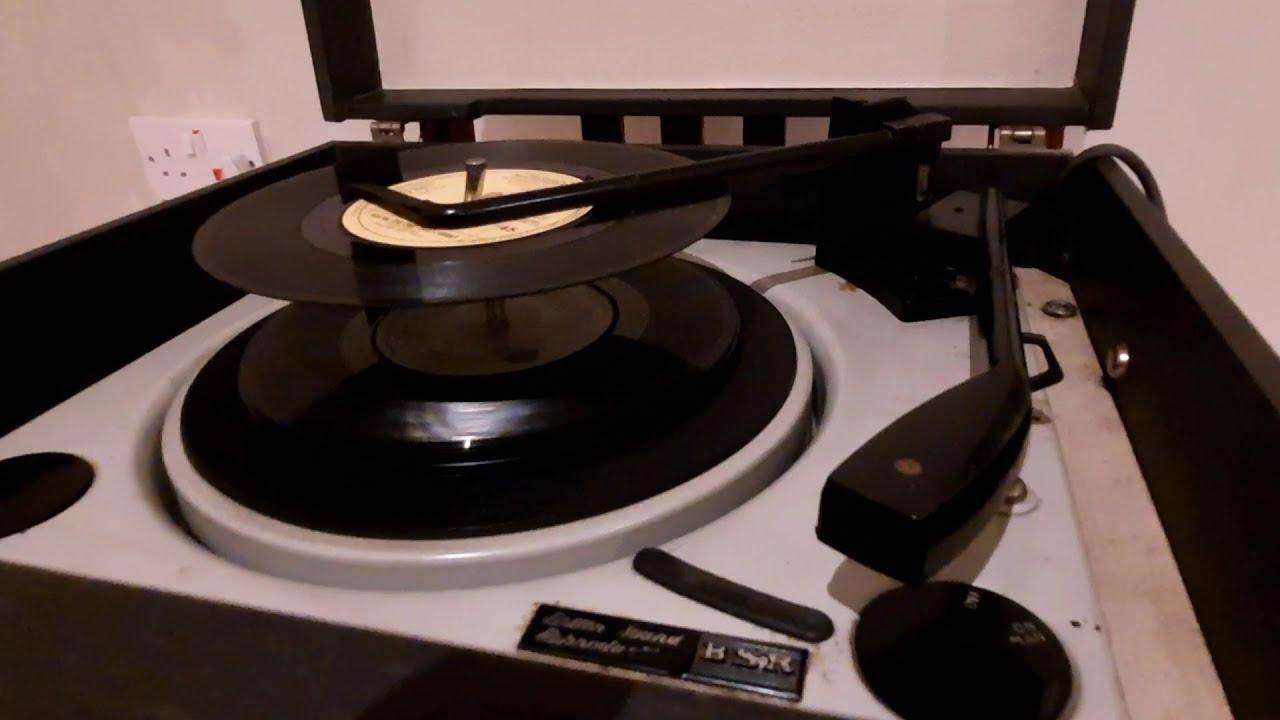 1970's Bush BSR record player, automatic record changer in operation ...