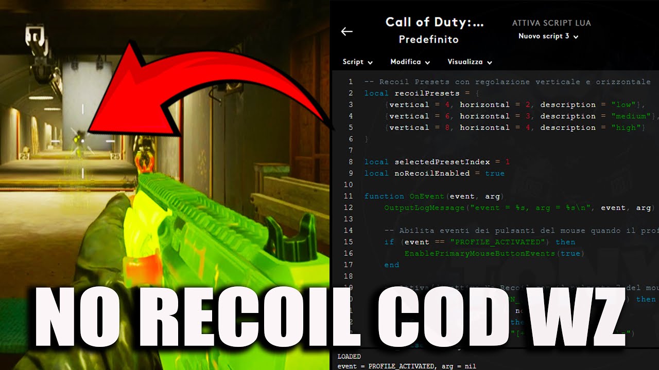 Call Of Duty SCRIPT NO RECOIL per mouse LOGITECH (Video solo a scopo ...