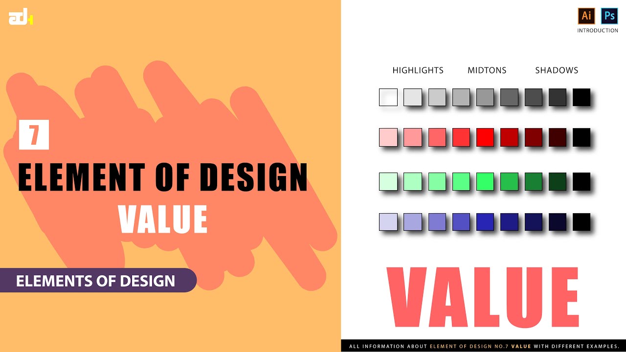 Element of Design VALUE // Elements of Design Theory Class 7 in Urdu ...