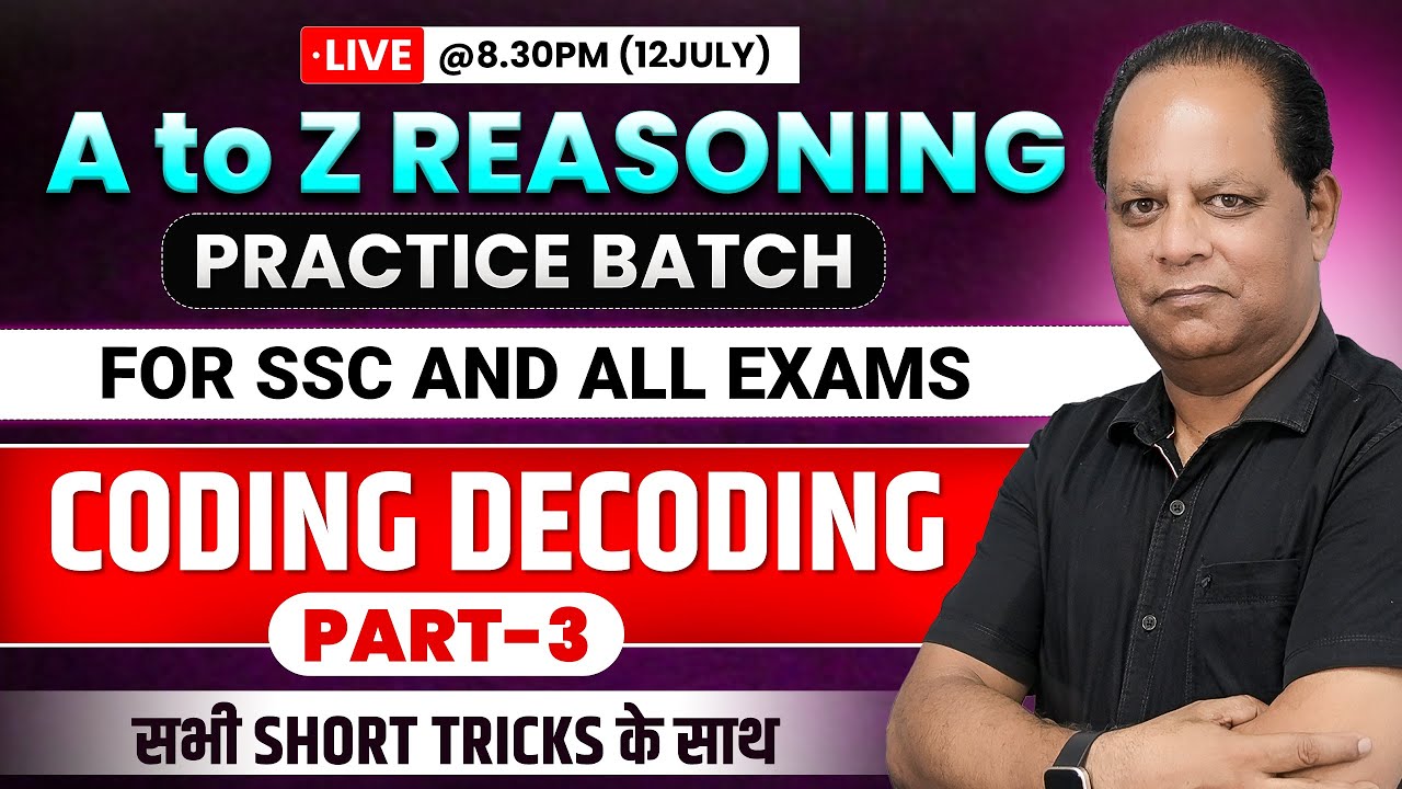 Coding Decoding Class 2 A To Z Reasoning Ssc Cgl 2024 Complete Reasoning Practice Parwez