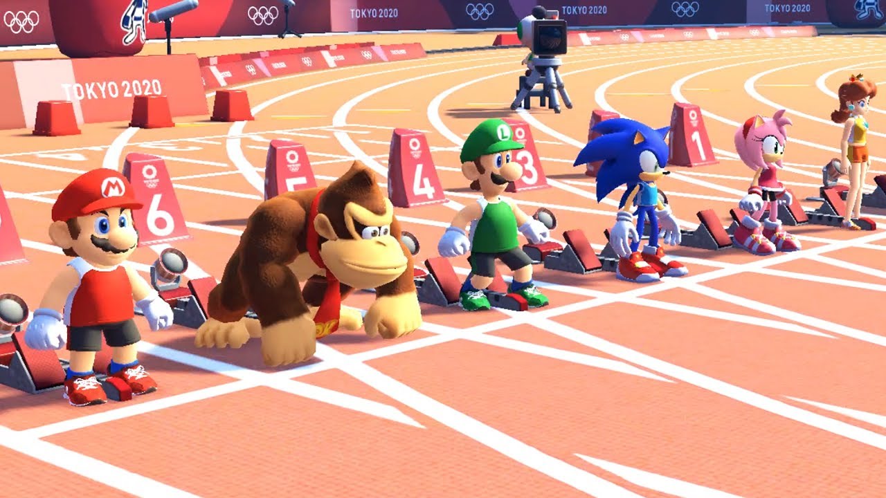 Mario & Sonic at the Olympic Games Tokyo 2020 - 100m (All Characters ...