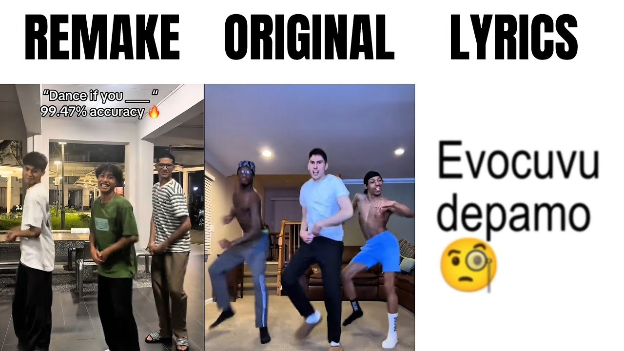 3 Guys Dancing Original vs Remake And Song Lyrics - YouTube