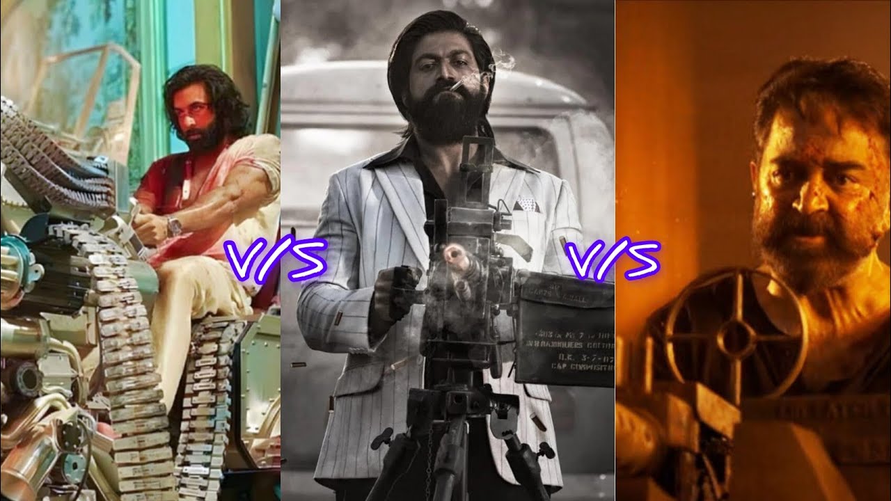 ANIMAL, KGF2 & VIKRAM MOVIE MACHINE GUN SCENE VIDEO| RANBIR KAPOOR|YASH ...
