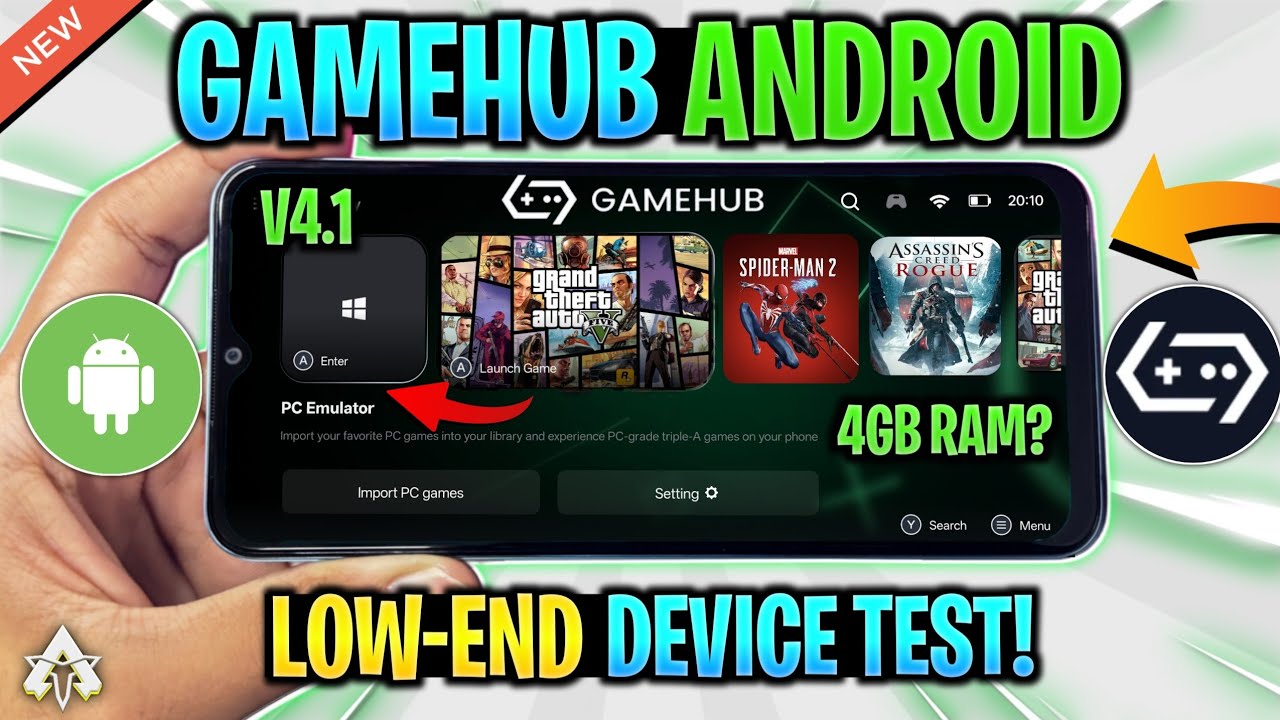 🔥 TESTING GAMEHUB EMULATOR ANDROID V4 ON *LOW-END* DEVICE (GAMEPLAY ...