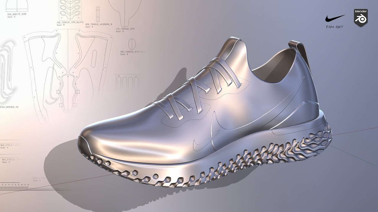 Nike Epic React 3d parametric sole study use grasshopper (not official ...