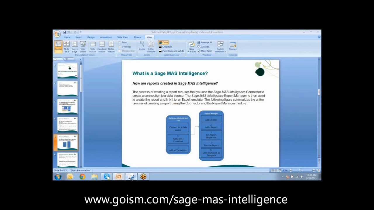 Sage MAS Intelligence Demonstration by ISM - YouTube