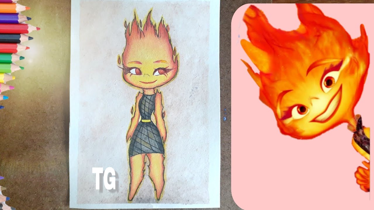 Desenhando a Ember/Faísca de Elementos Drawing Ember Elemental #drawing ...