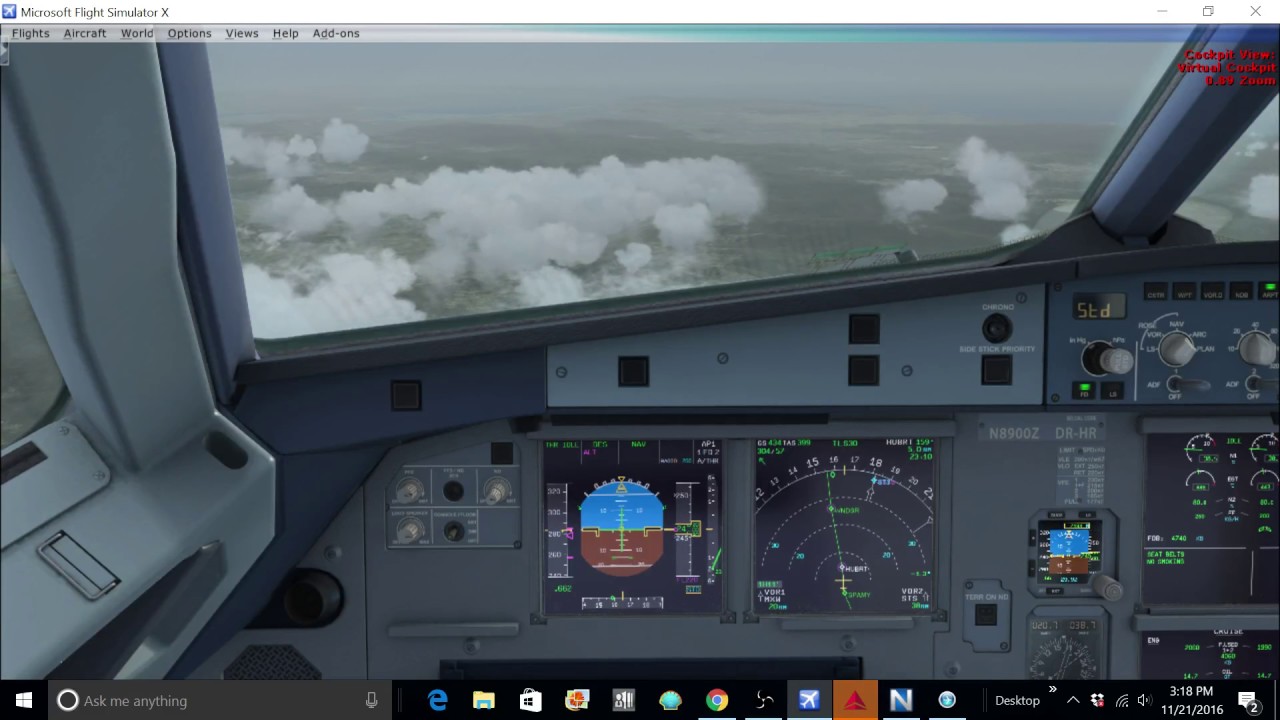 FSX VATSIM Aersoft Airbus 319 KSEA to KOAK Descent, Approach, Landing ...