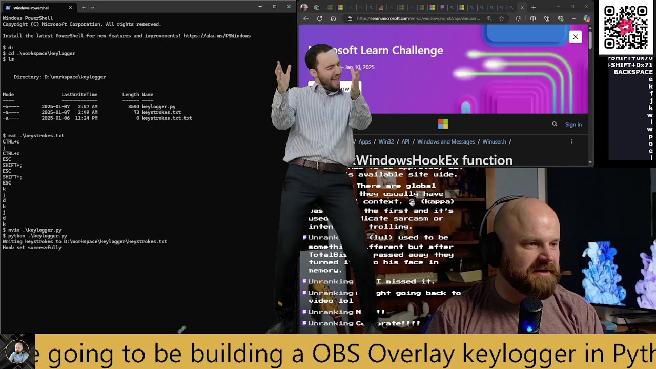 🔤MAKING A KEYLOGGER OBS OVERLAY WITH PYTHON 🔤 - BACKSEATING WELCOMED - YouTube