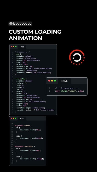 🔸Custom loading animation | HTML & CSS #programming #html #css #webdesign #coding #frontend ...