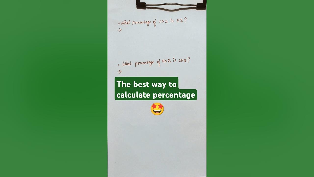 Calculate Percentage using formula. #maths #shorts #foryou #fyp # ...