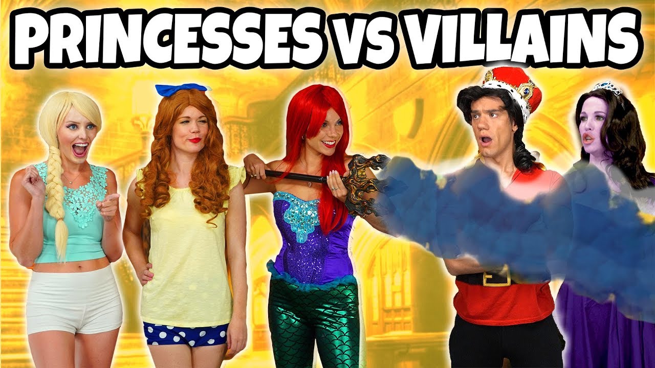 DISNEY PRINCESSES VS VILLAINS! Will Ariel, Elsa and her Friends Win ...
