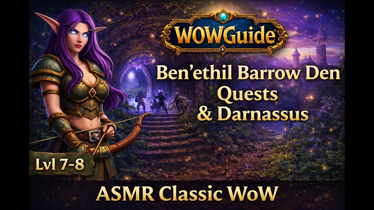 Classic WoW Questing | Night Elf Hunter Lvl 7–8 | Ben'ethil Barrow Den ...