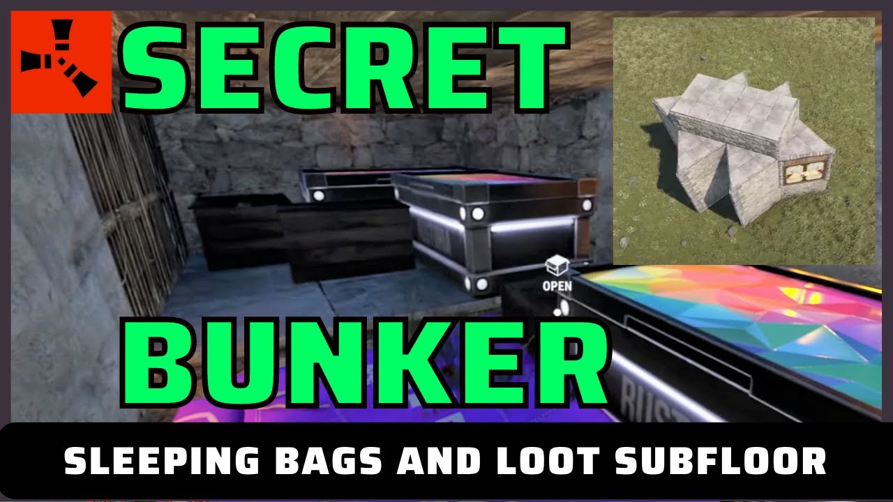 Rust 2x1 Stealth Bunker Starter Base | Stability Bunker | Secret Raid ...
