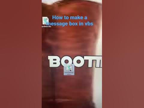 How to make a message box in VBS - YouTube
