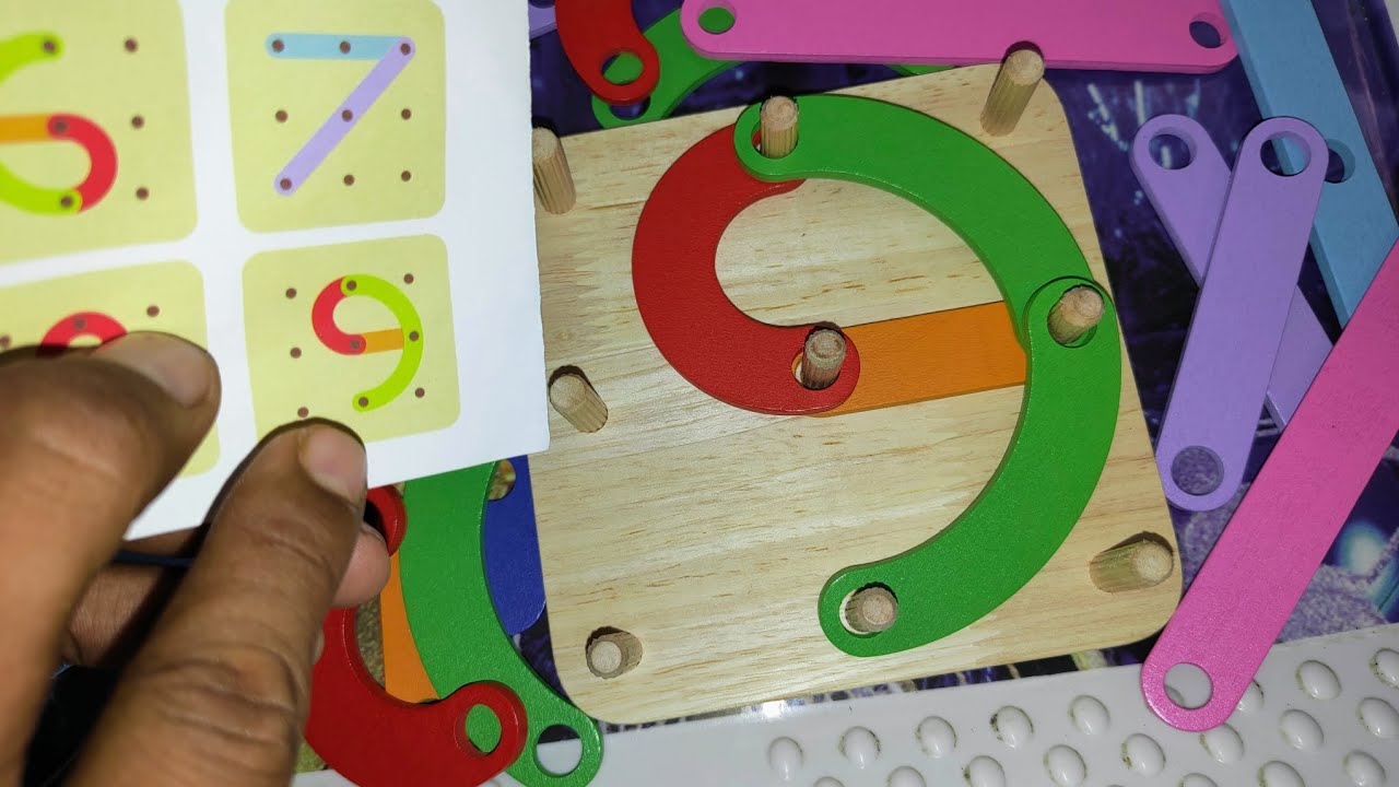 Kidology Wooden Number and Letters Construction Puzzle Toy 1 to 10 ...
