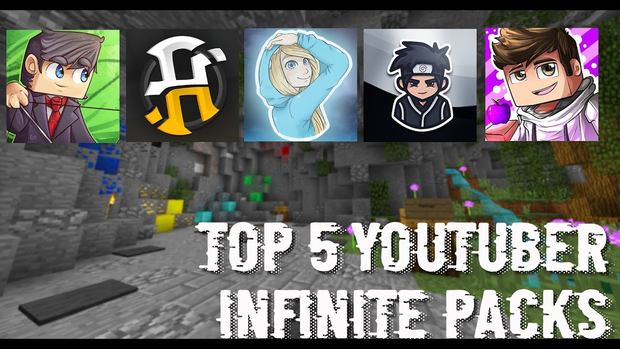 Top 5 YouTuber Infinite Edit Resource Packs! - YouTube
