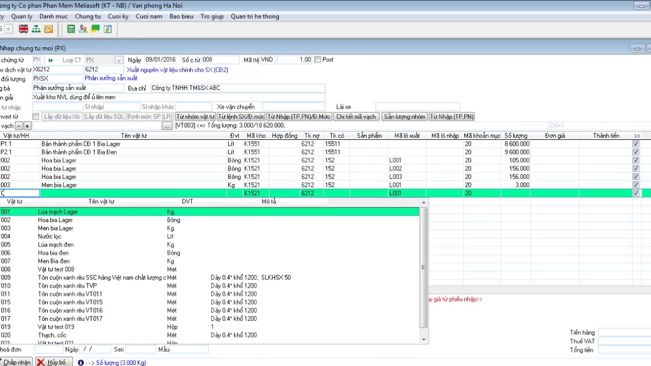 Xuất NVL cd1 cho cd2 - YouTube