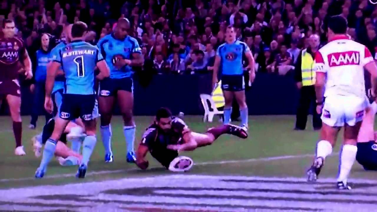Greg inglis try state of origin - YouTube