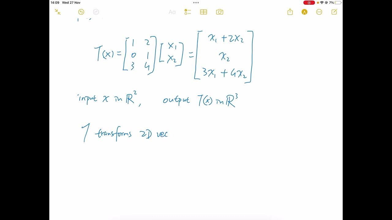 [Linear Algebra]1.9 Linear transformation T: R^n to R^m kernel and ...