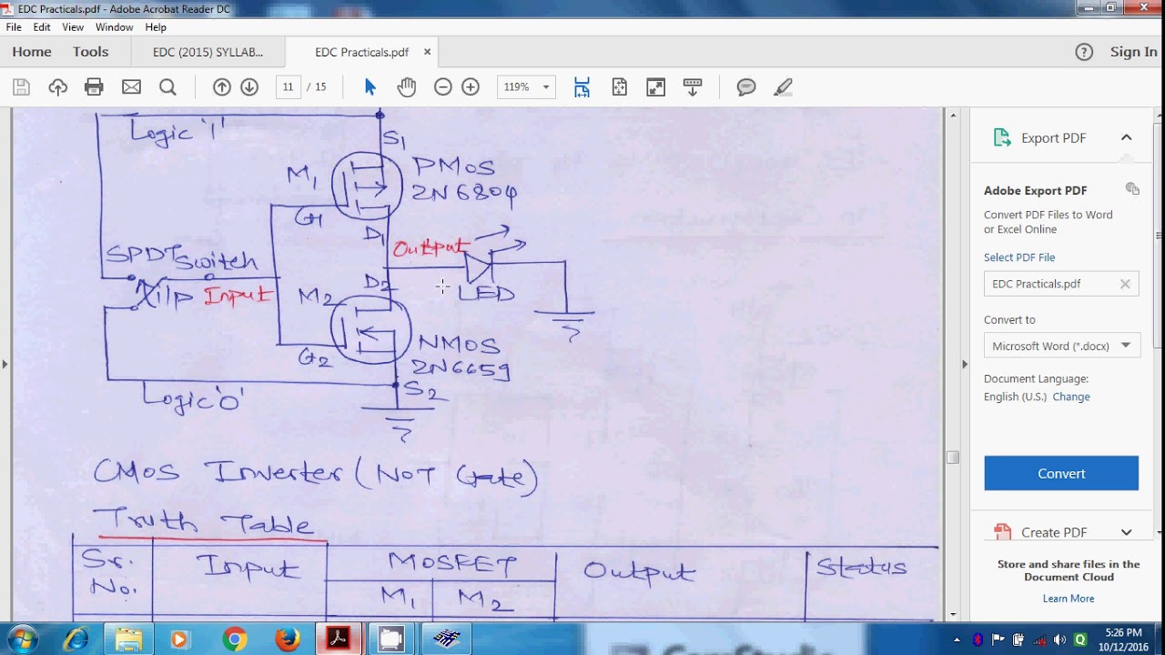 Expt 8 Simulation of CMOS Inverter - YouTube