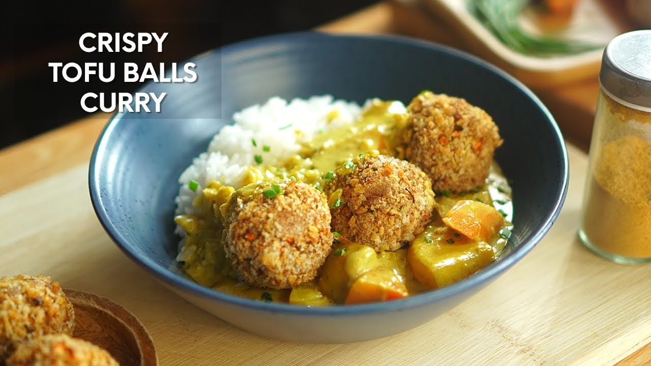 Crispy Tofu Balls in Coconut Curry Recipe | Tasty Tofu Recipe - YouTube