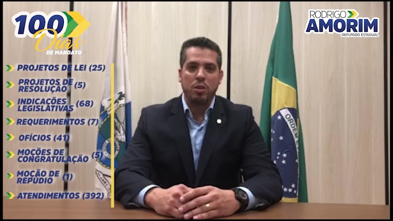 Dep. Rodrigo Amorim - Cem dias de mandato - 100 dias - YouTube