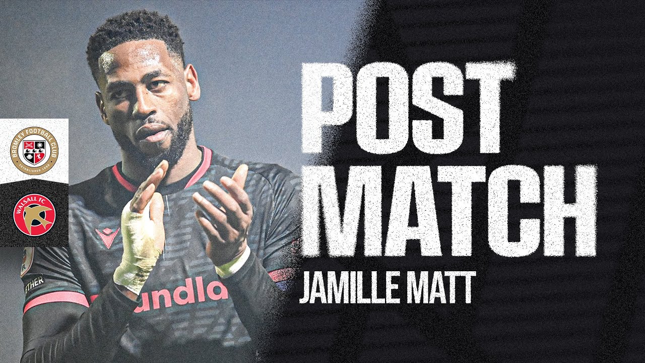 Post-match: Jamille Matt pleased with reaction of team in Bromley draw ...