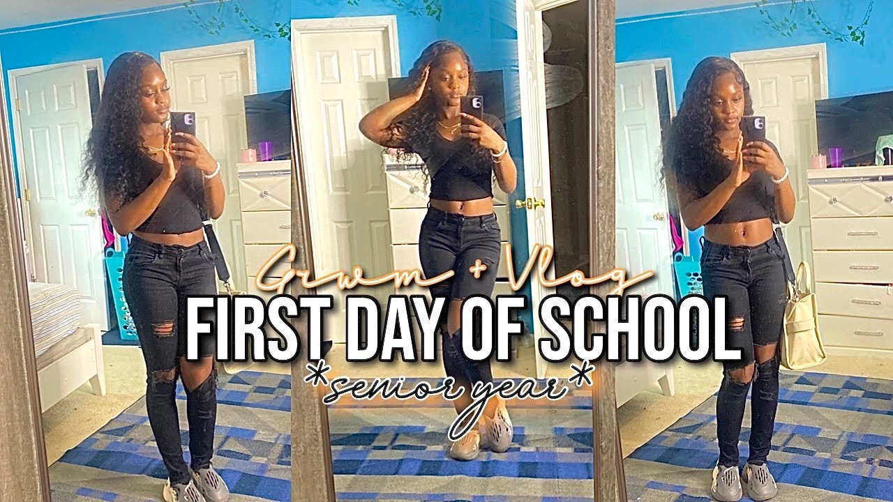 LAST FIRST DAY OF SCHOOL 2022 || GRWM + VLOG🤍 #firstdayofschool - YouTube